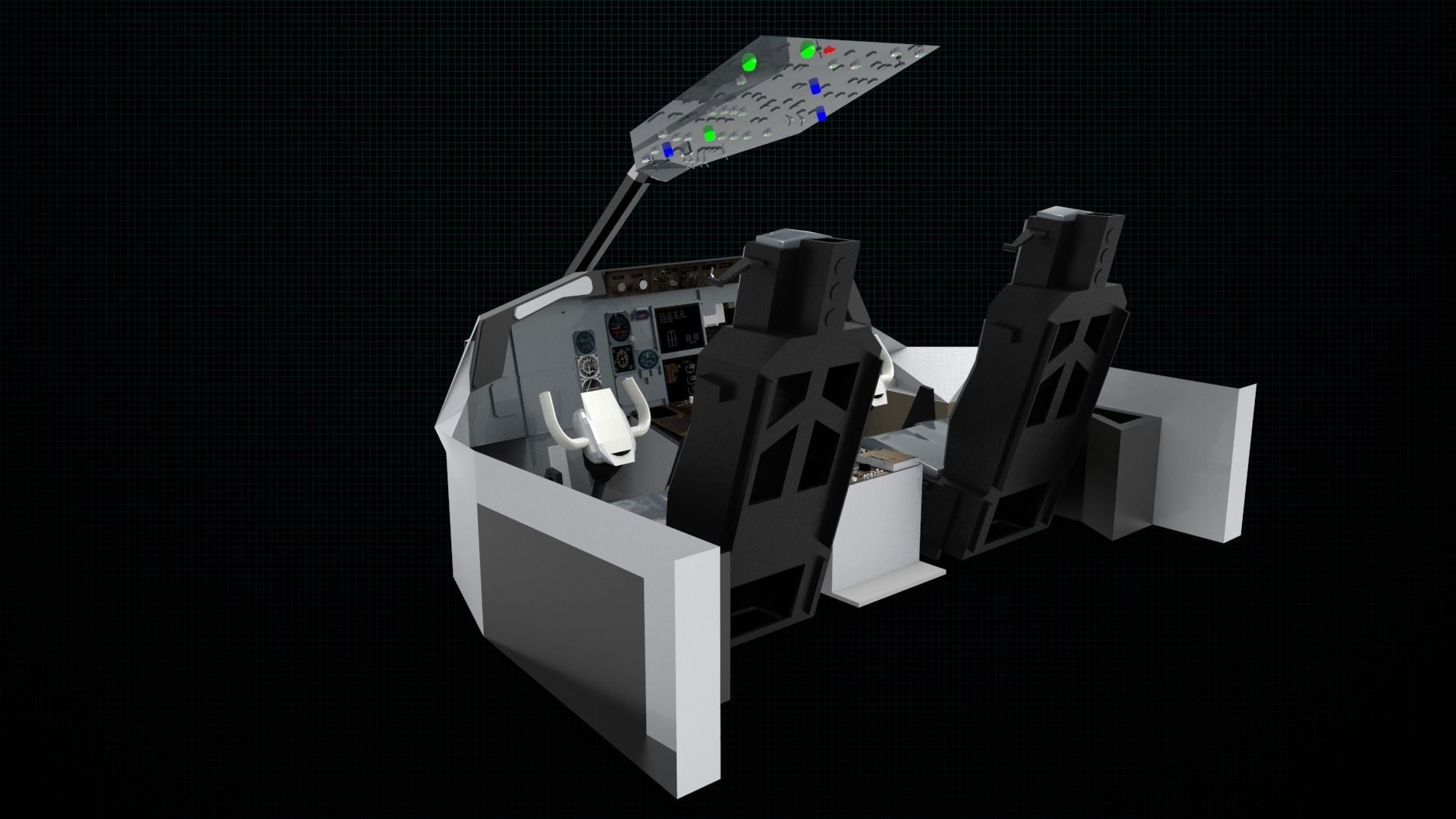 Cockpit of plane 3D model | CGTrader