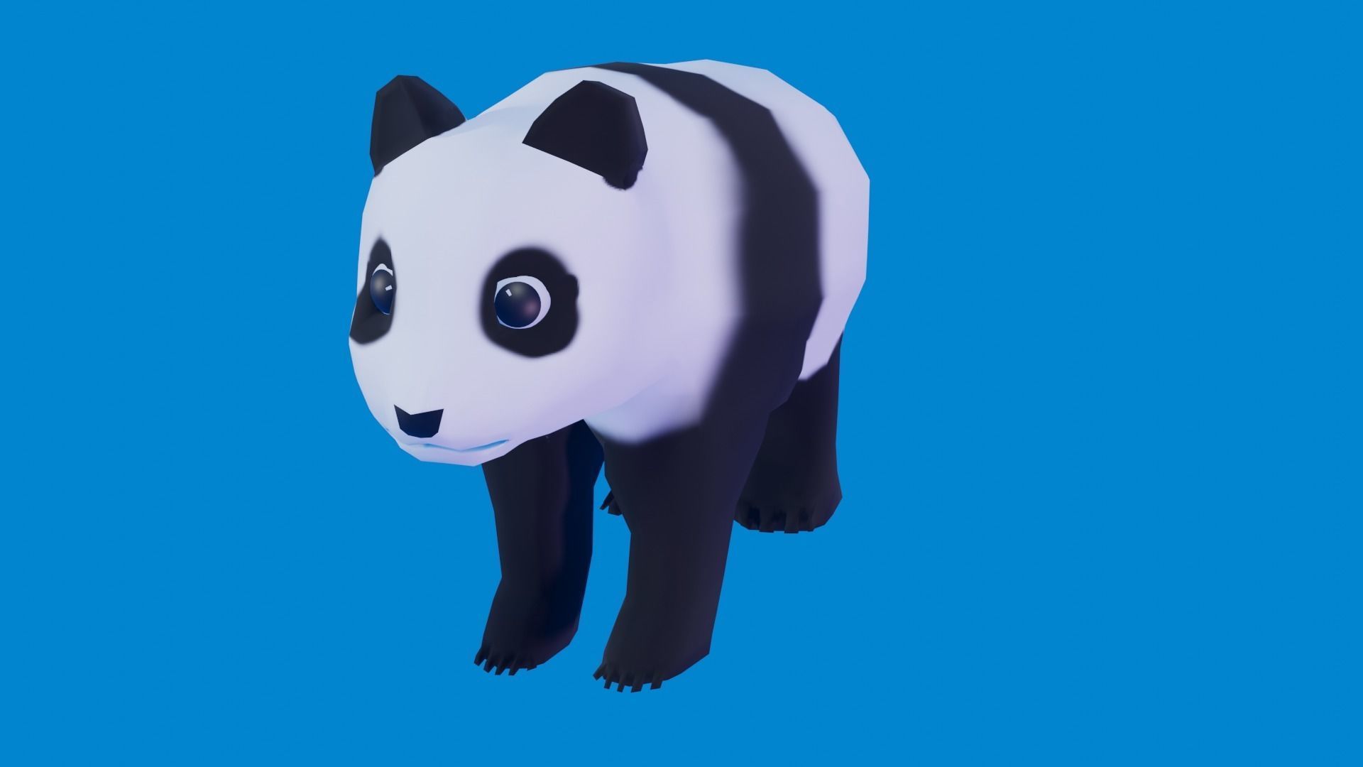 3D model Low-Poly Cartoon Panda - Rigged VR / AR / low-poly | CGTrader