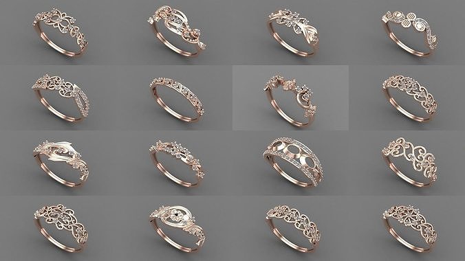 1400 Model Files - Women Ring Womens Rings Plain Models 3DM 3D Model ...