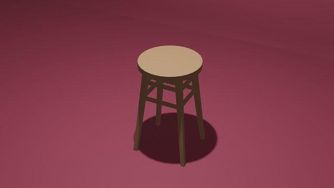 Stool free 3D model 3D printable | CGTrader