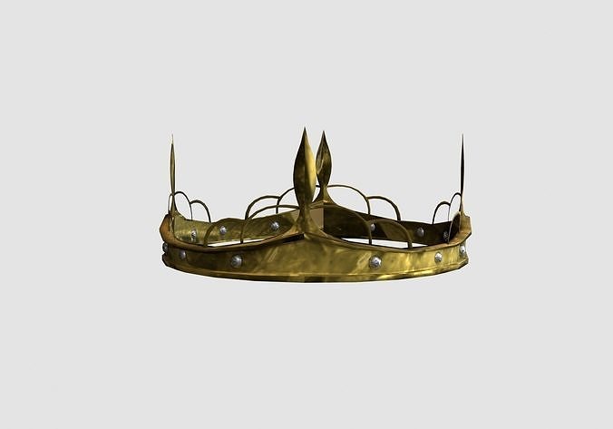 golden rusty crown 3D model | CGTrader