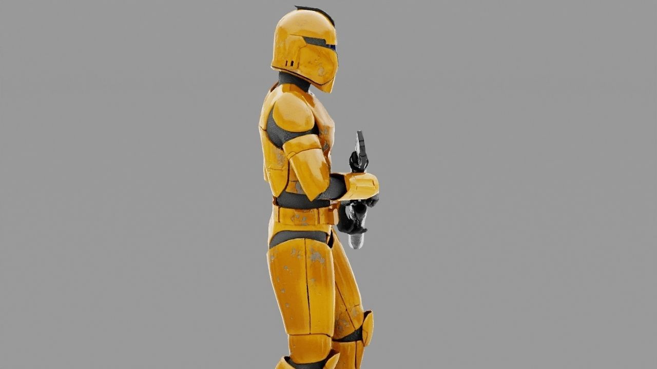 Clone Trooper rigged character 3D model rigged | CGTrader