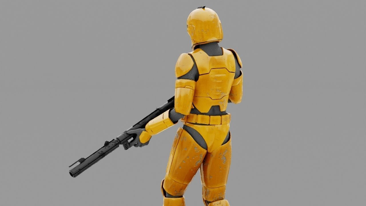 Clone Trooper rigged character 3D model rigged | CGTrader