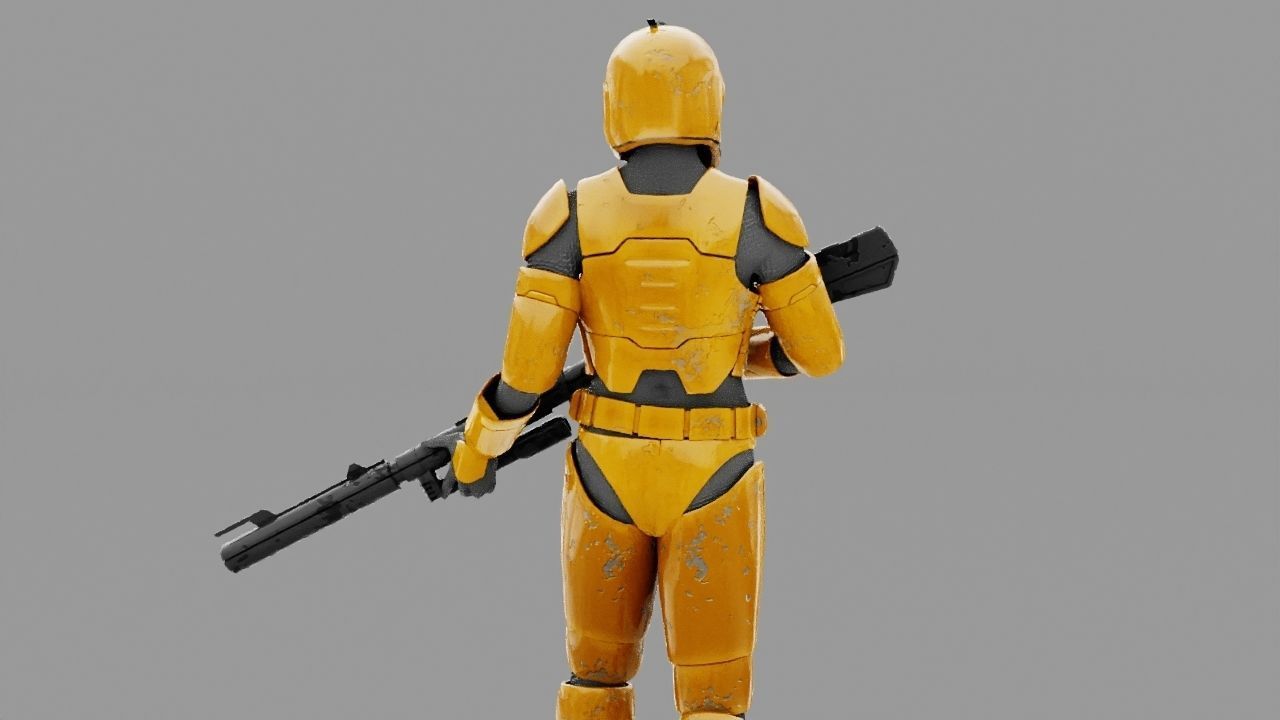 Clone Trooper rigged character 3D model rigged | CGTrader