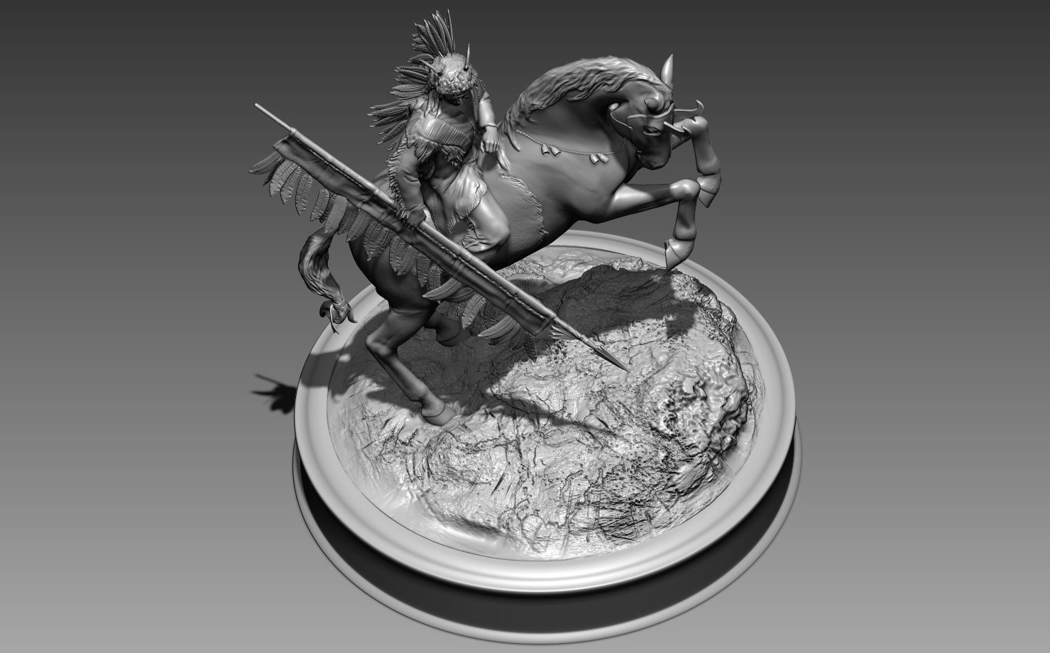 Cheyenne Warrior 3D model 3D printable | CGTrader
