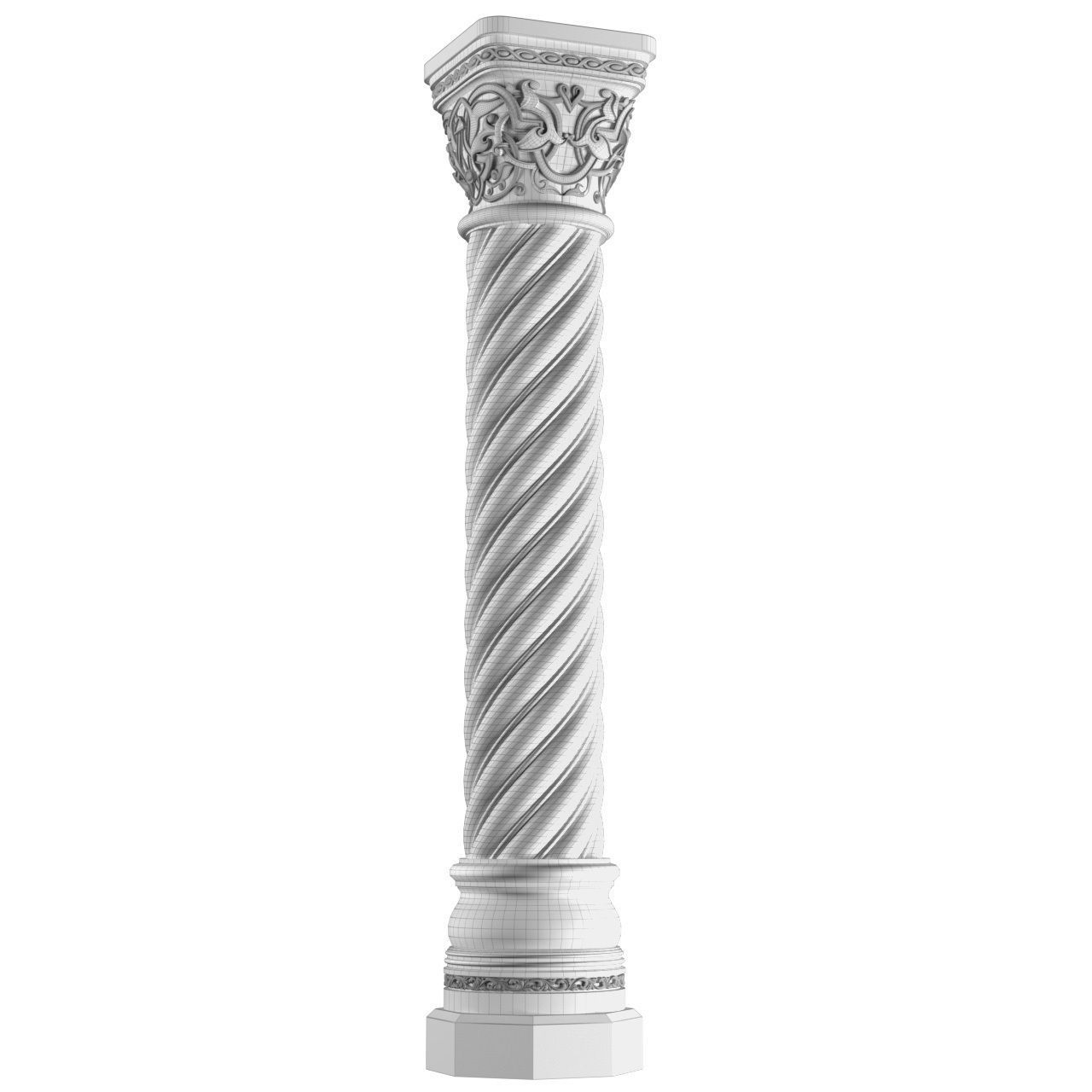 Spiral east column Spiral Arabic East Morocco Column 3D model | CGTrader