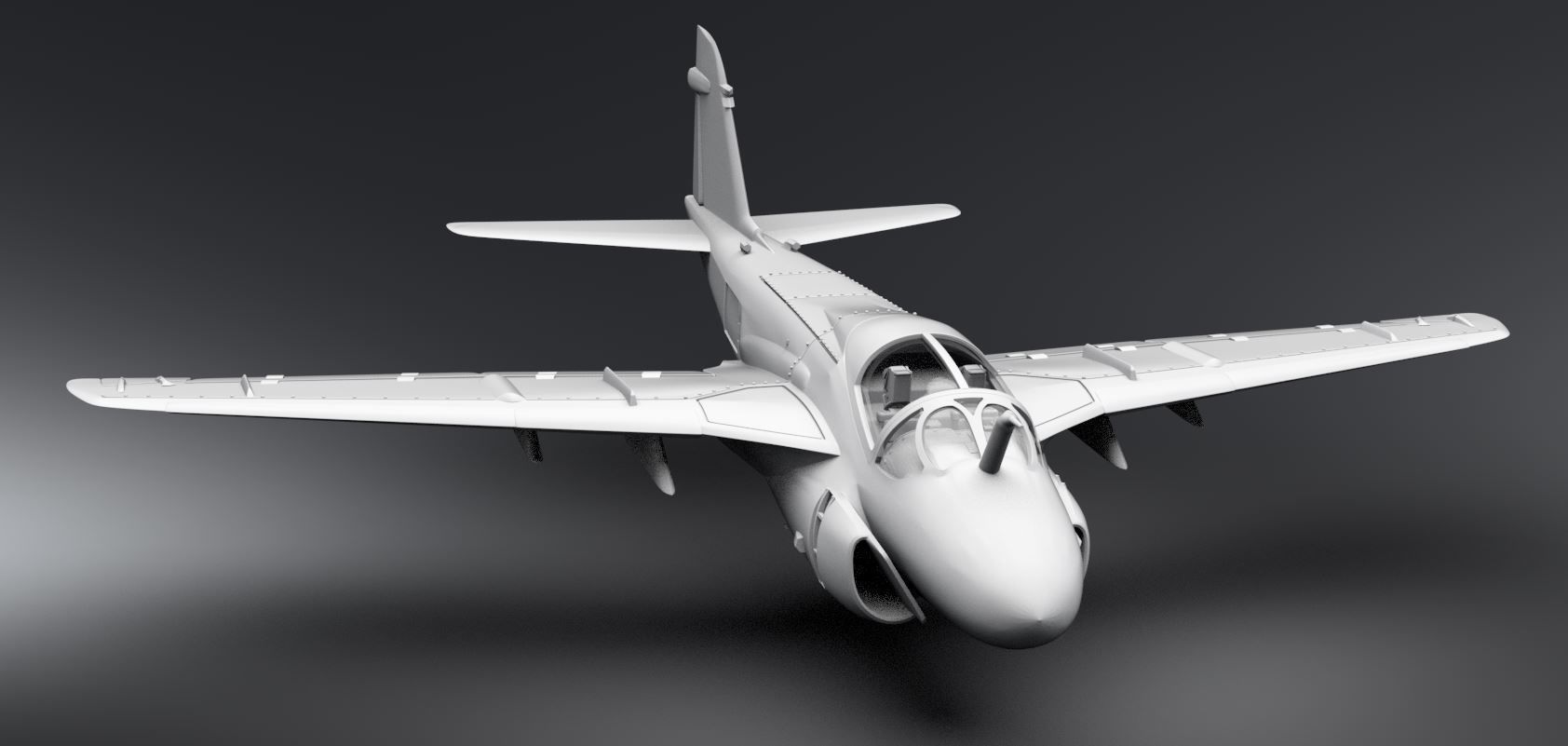 Grumman A6 Intruder scale model 3D model 3D printable | CGTrader