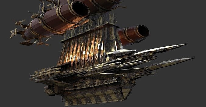 Royal Dragon Cathedral Ship Cruiser 3D model | CGTrader