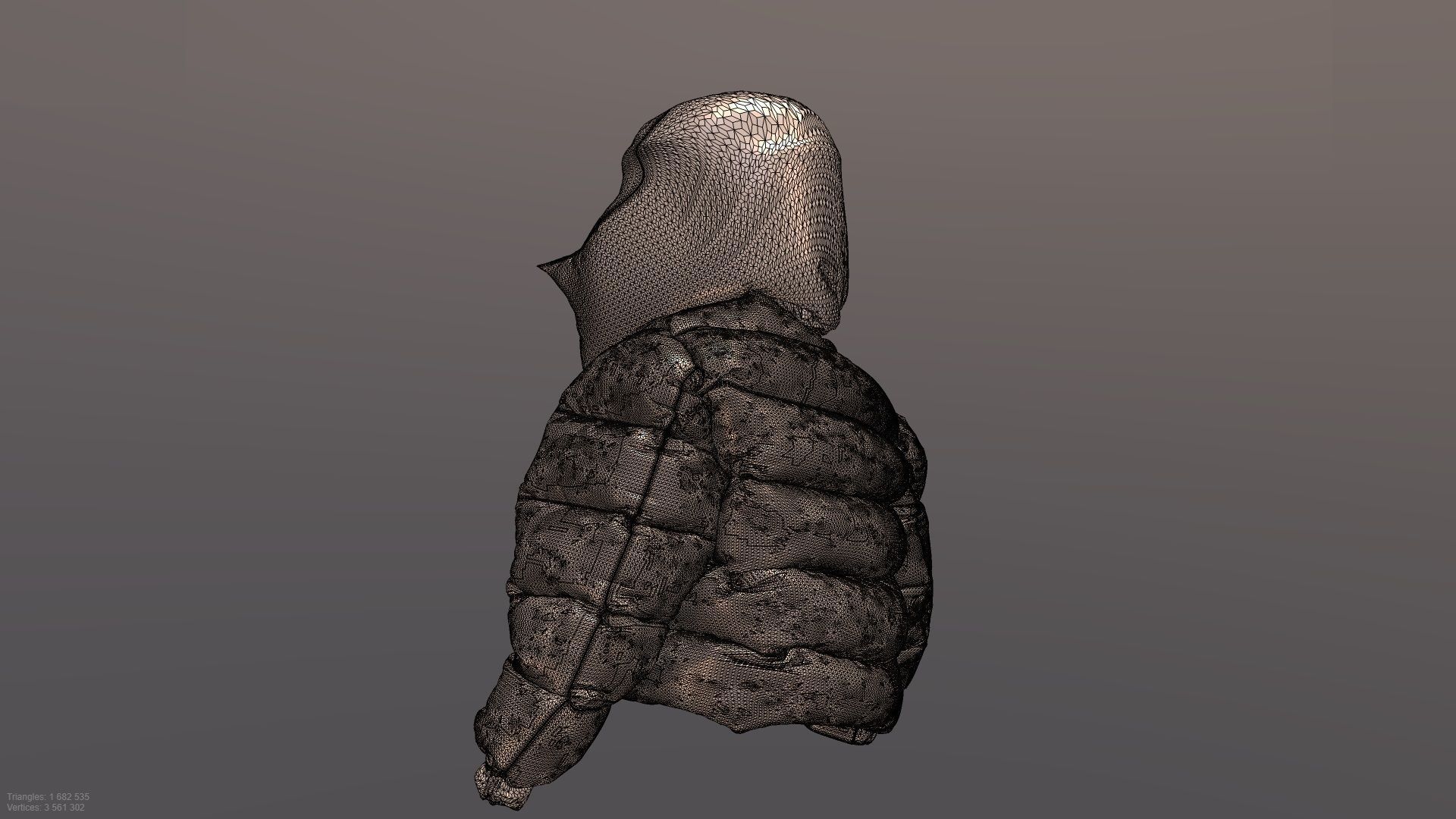 3D model PUFFER JACKET YZY x GAP TYPE PBR VR / AR / low-poly | CGTrader