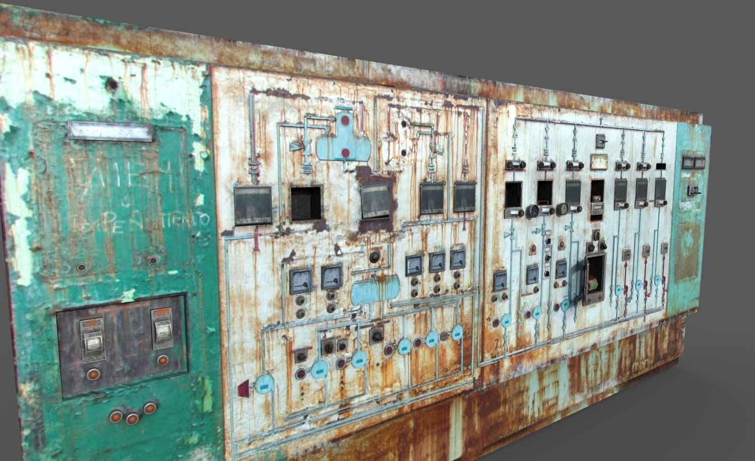 Old Control Panel 3D model | CGTrader