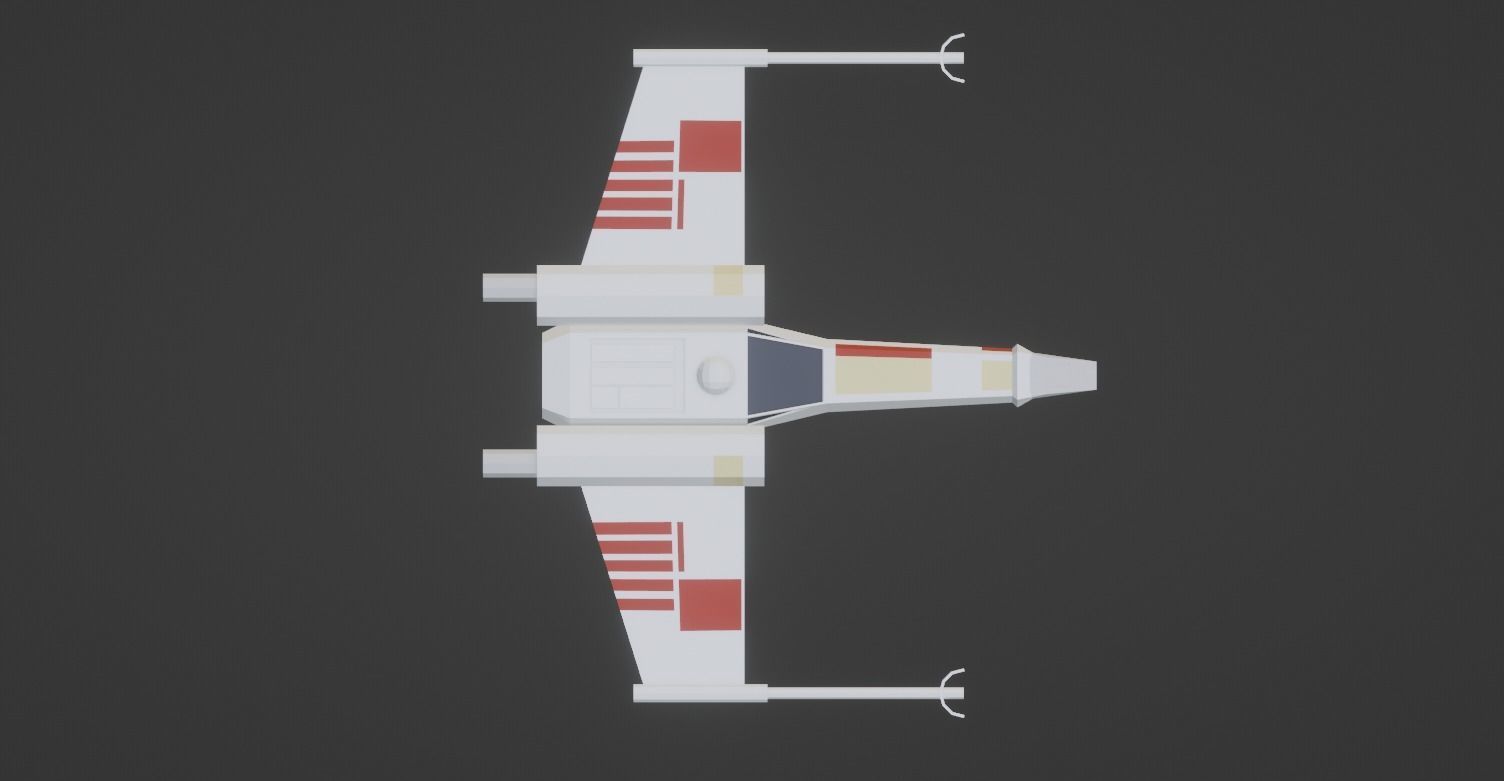 Low Poly X-Wing star wars x - fighter free VR / AR / low-poly 3D model ...