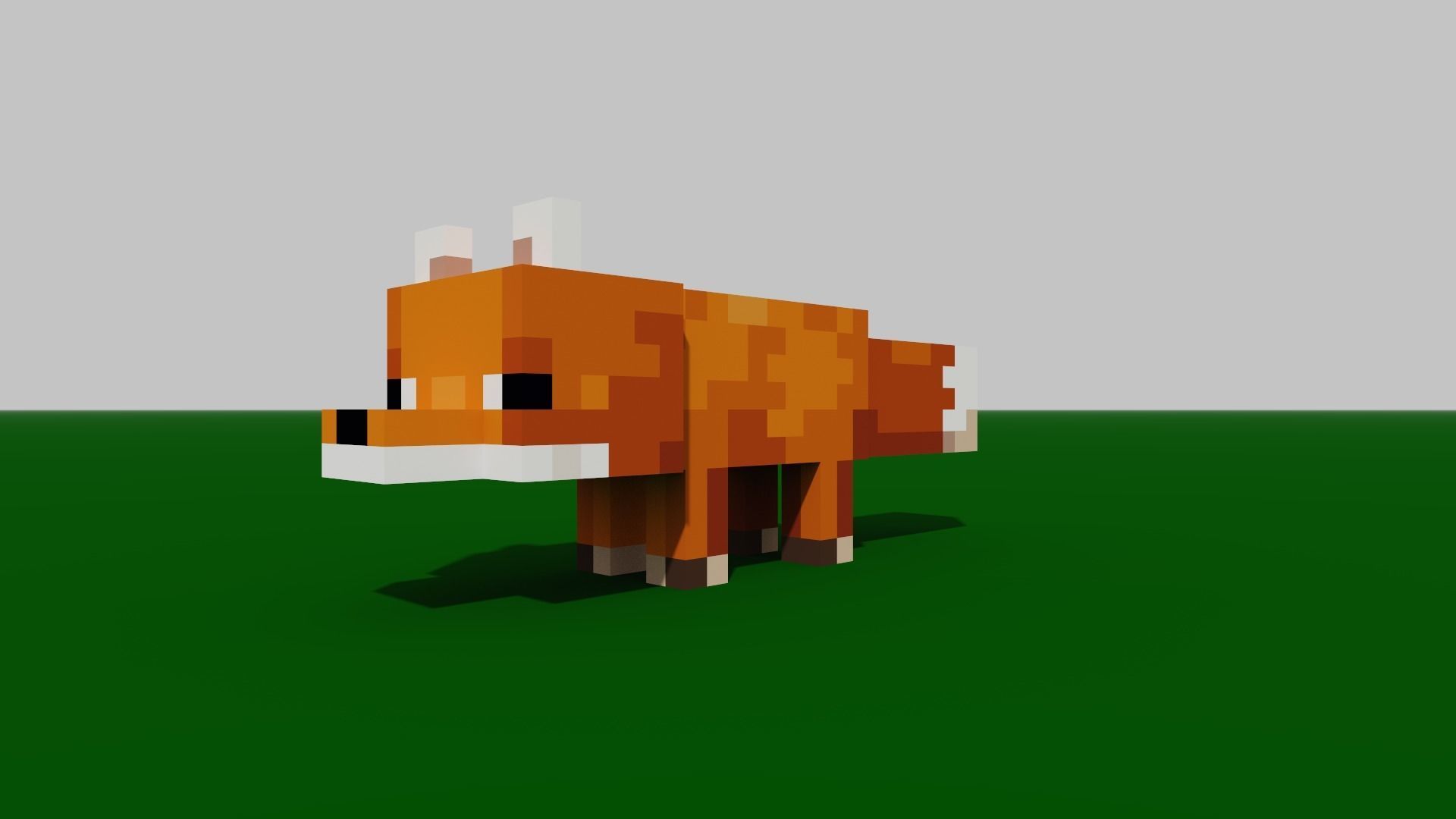 3D model MineCraft fox model VR / AR / low-poly | CGTrader