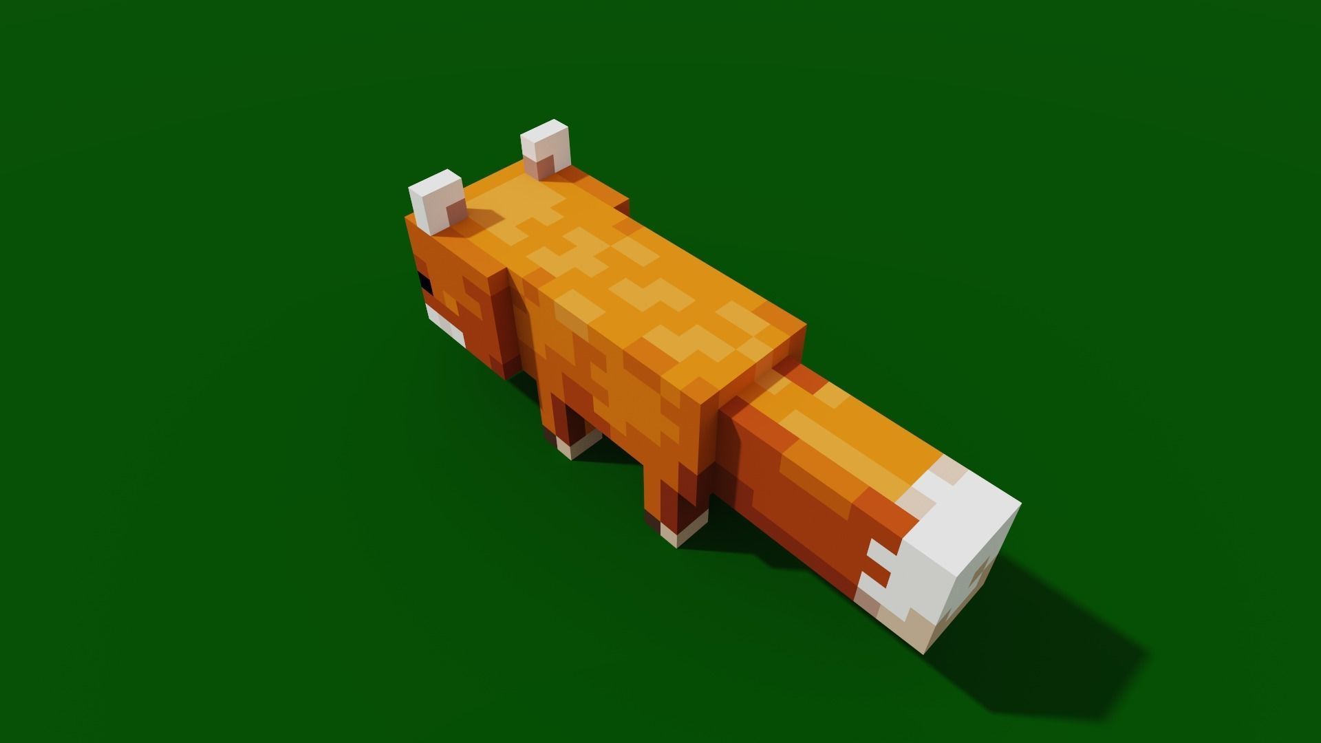 3D model MineCraft fox model VR / AR / low-poly | CGTrader