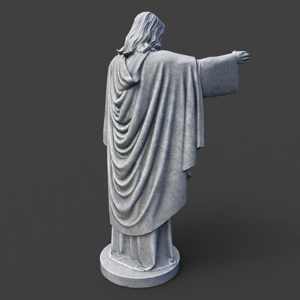 3D model Low poly Jesus Sacred Heart Statue 220525 VR / AR / low-poly ...