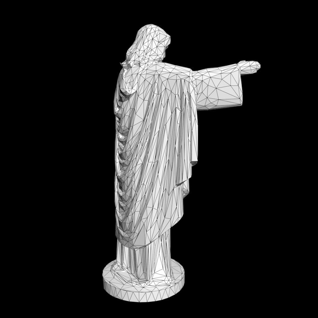 3D model Low poly Jesus Sacred Heart Statue 220525 VR / AR / low-poly ...