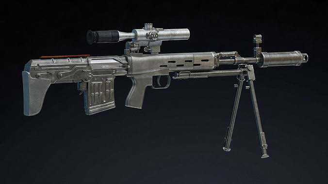 3D model Dragunov SVU Low Poly Realistic VR / AR / low-poly | CGTrader