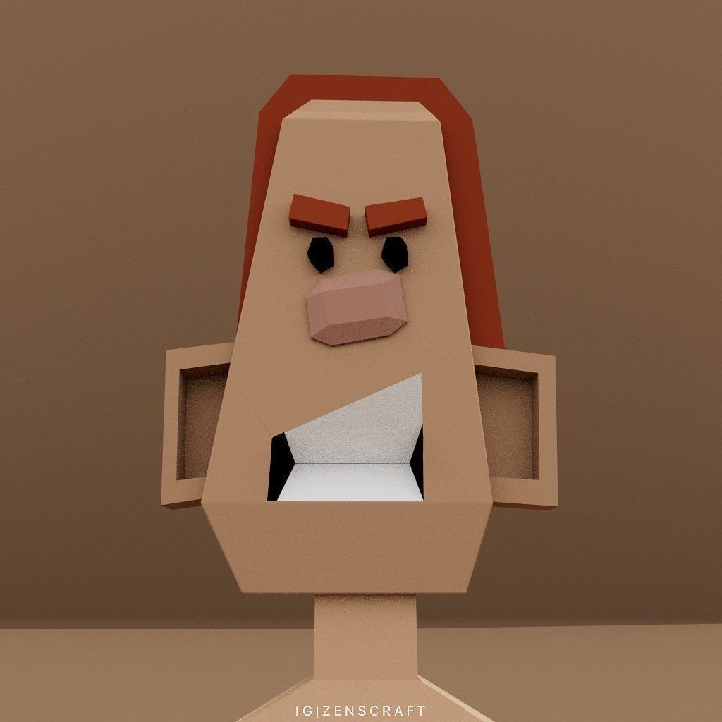 3D model Angry Half Body Character 3D Model VR / AR / low-poly | CGTrader