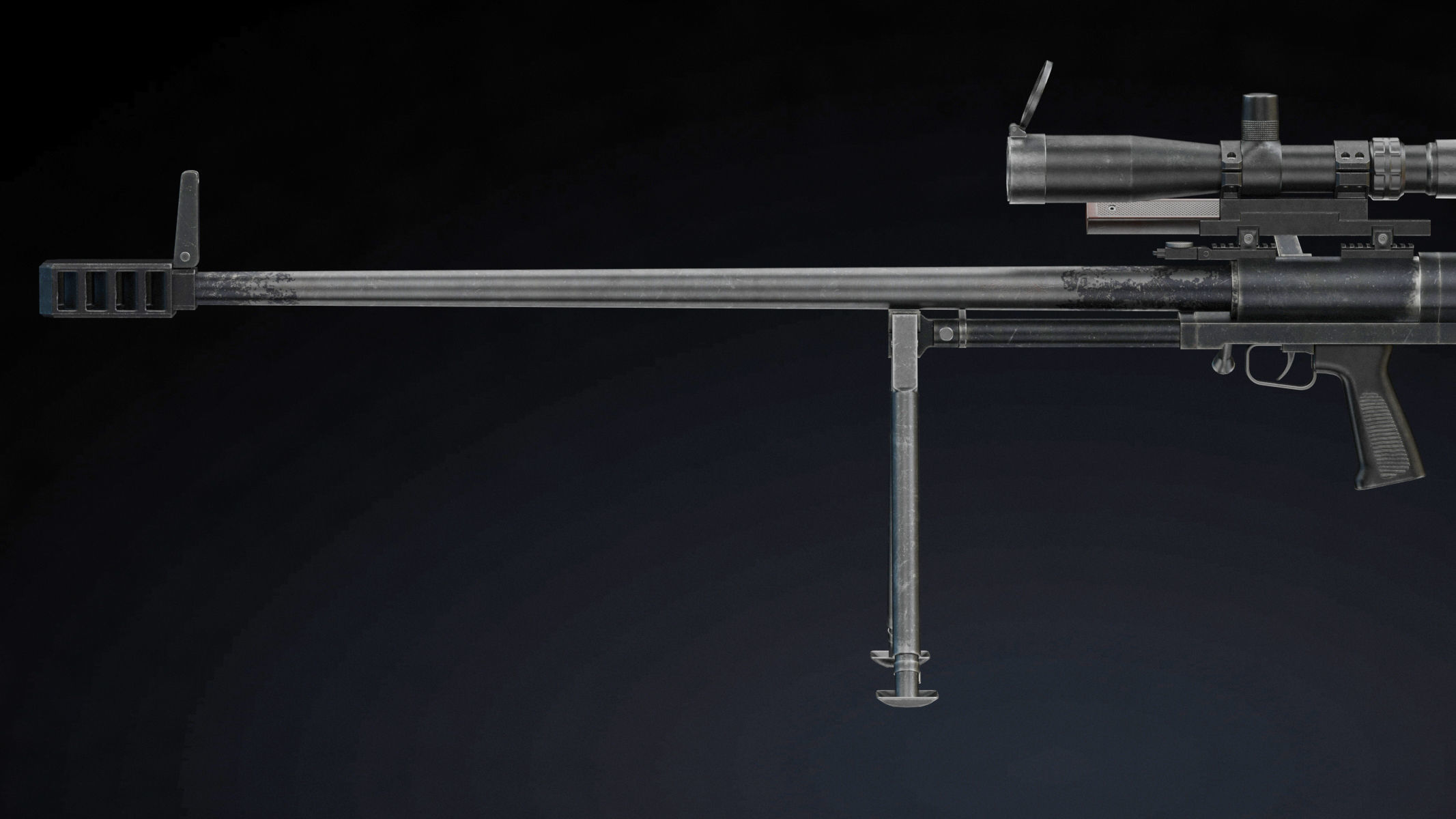 3D model KSVK Sniper Low Poly Realistic VR / AR / low-poly | CGTrader