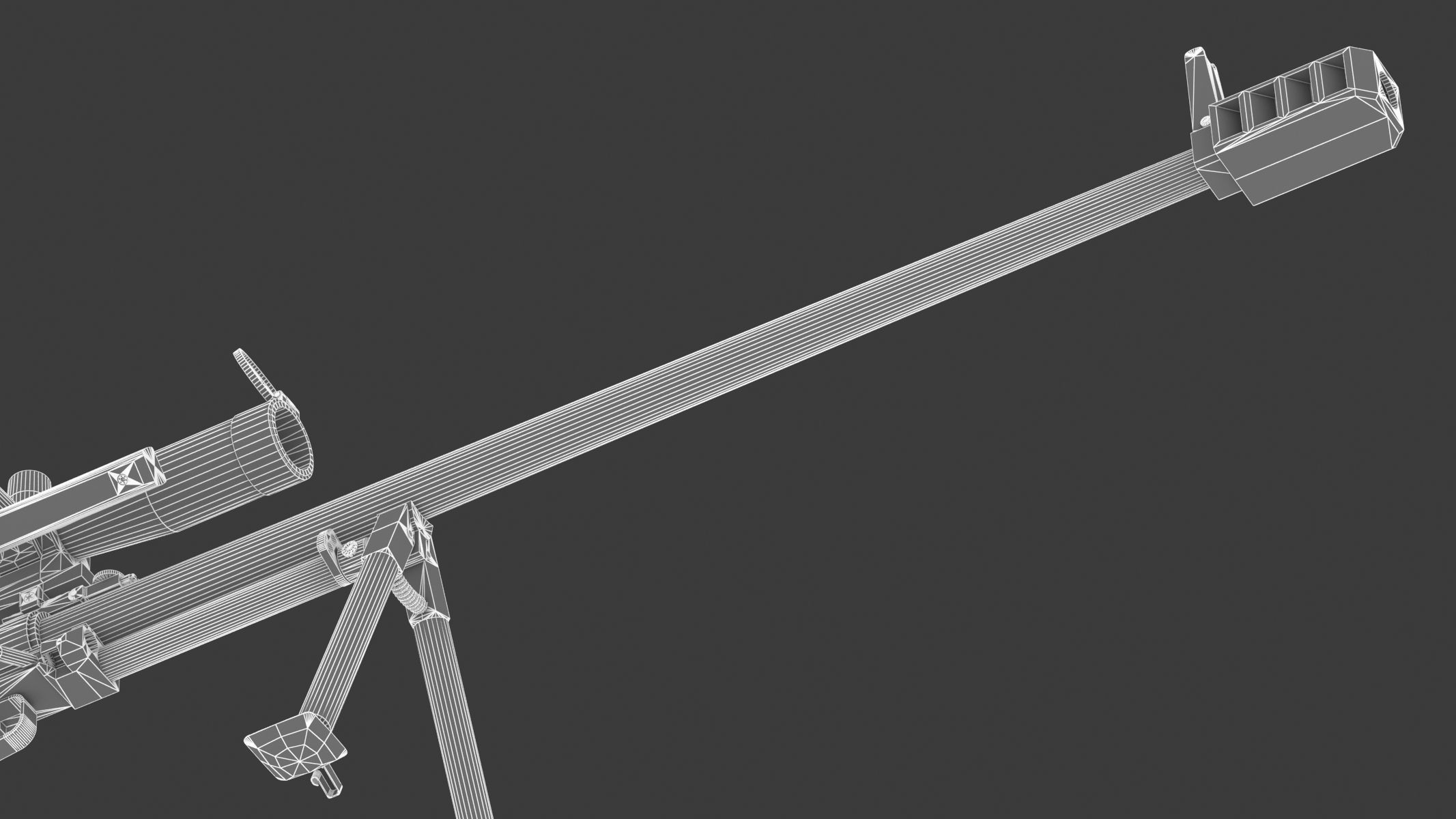 3D model KSVK Sniper Low Poly Realistic VR / AR / low-poly | CGTrader