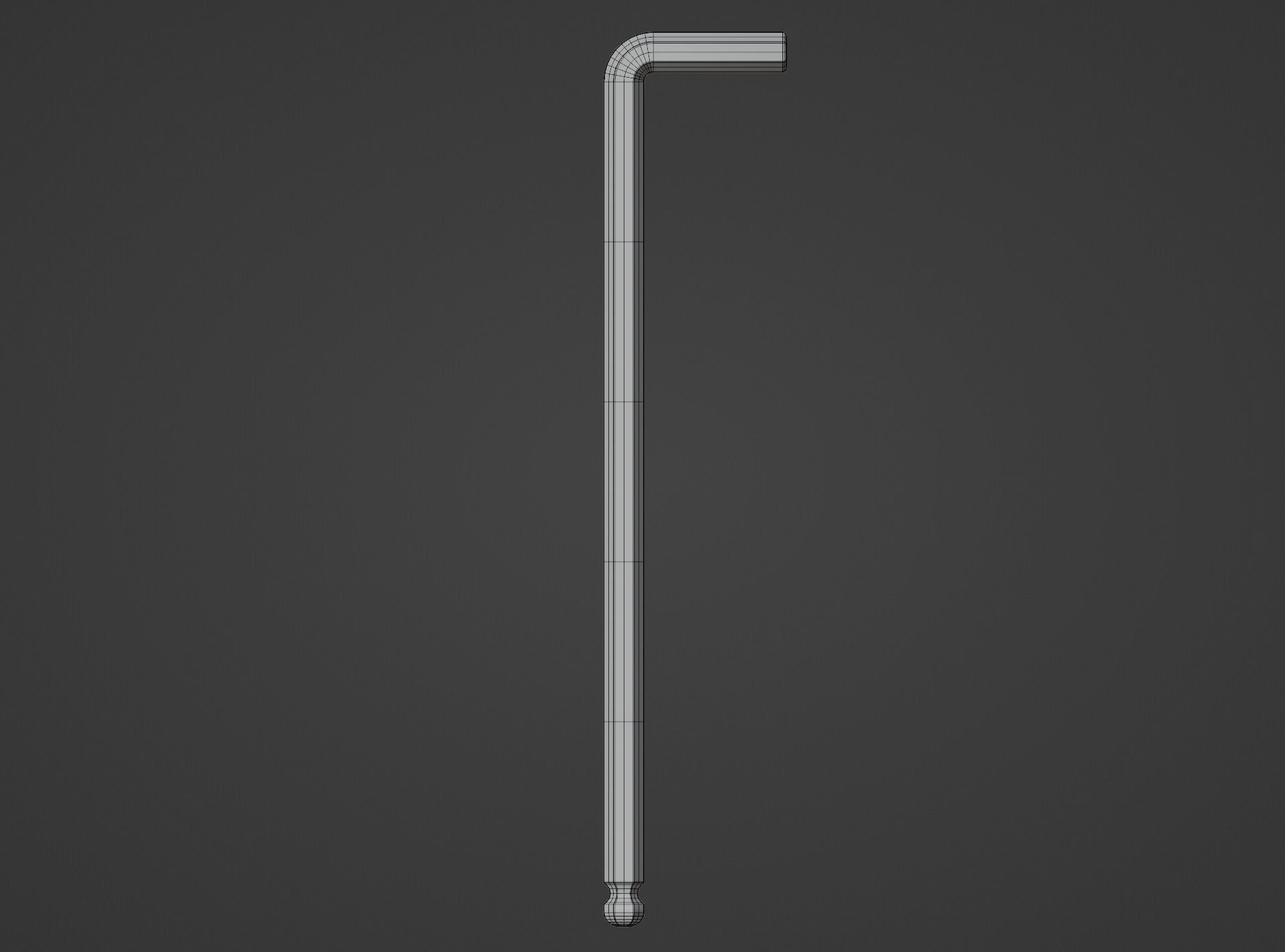 3D model Allen key - Long rounded VR / AR / low-poly | CGTrader