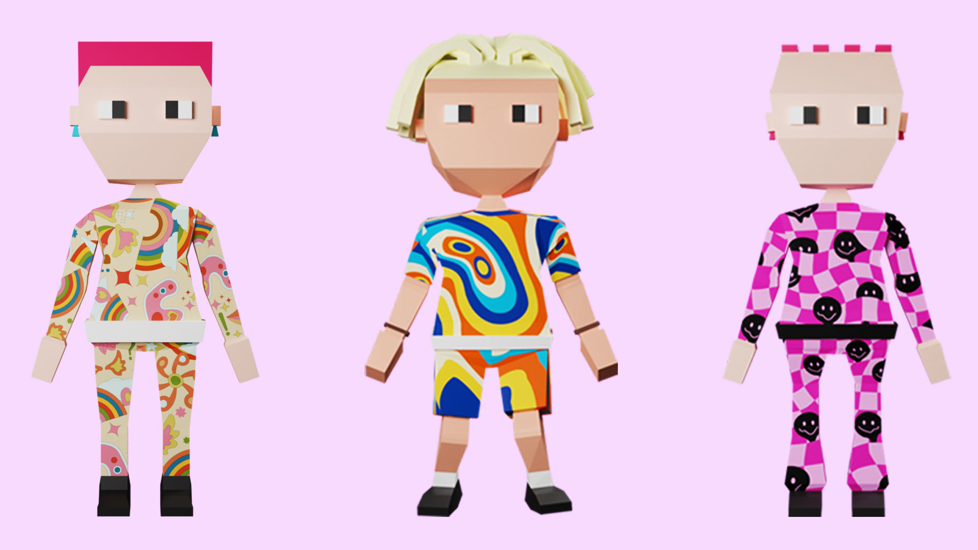 3D model Low poly characters 01 pack 3d model VR / AR / low-poly | CGTrader