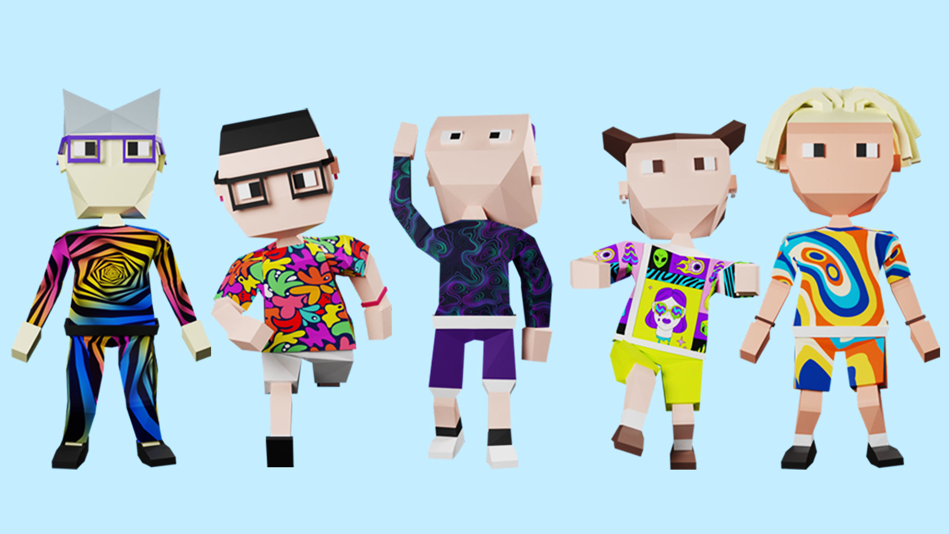 3D model Low poly characters 01 pack 3d model VR / AR / low-poly | CGTrader