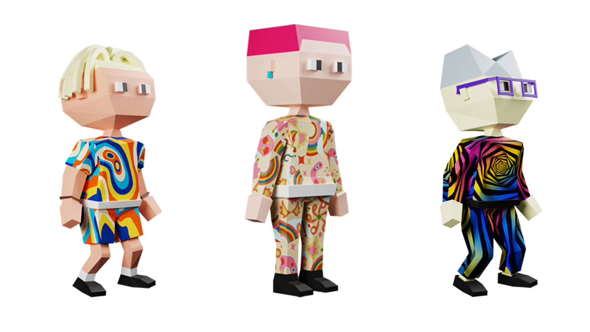 3D model Low poly characters 01 pack 3d model VR / AR / low-poly | CGTrader