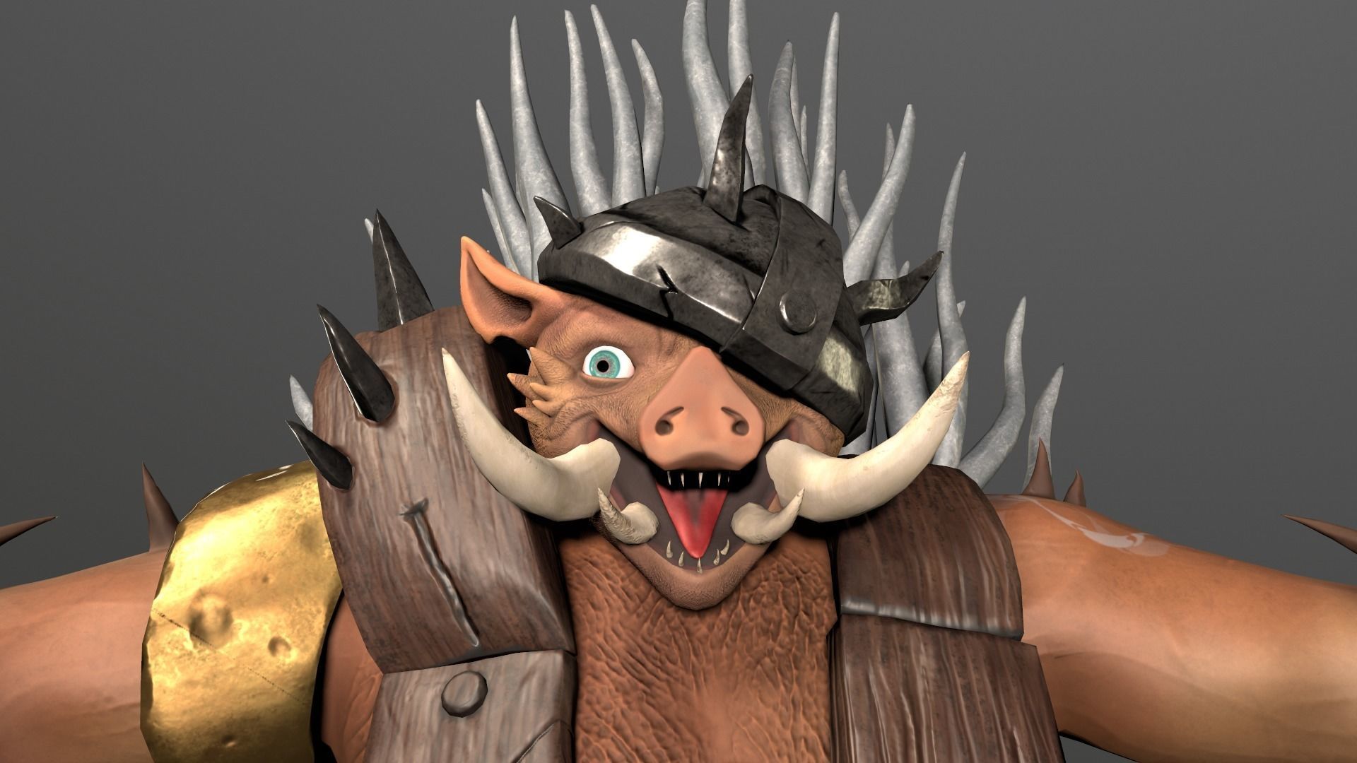 3D model Boar warrior VR / AR / low-poly | CGTrader