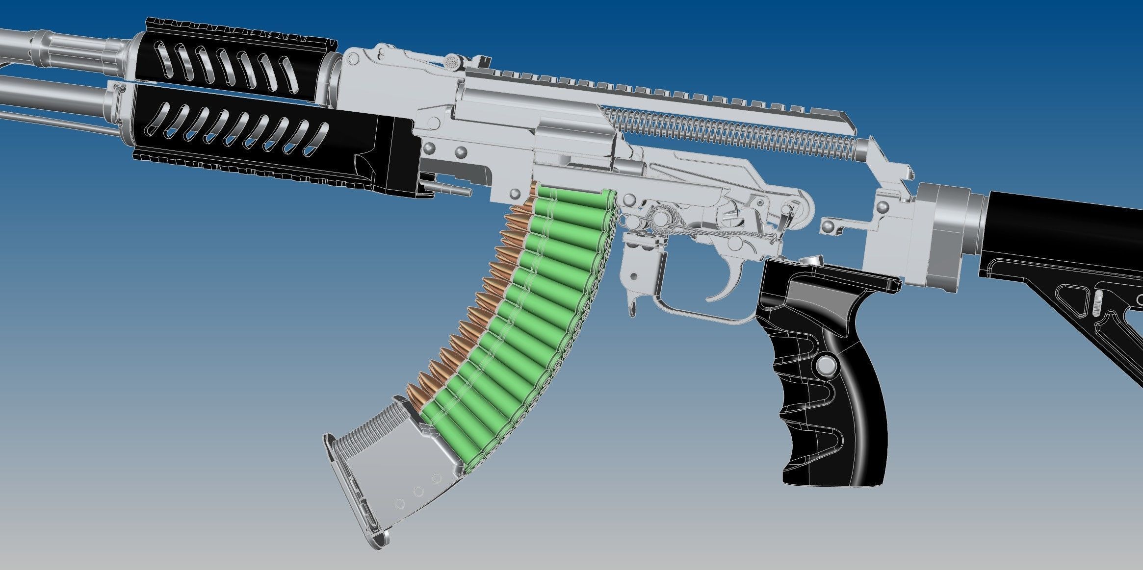 Tacticool AKM 3D model | CGTrader