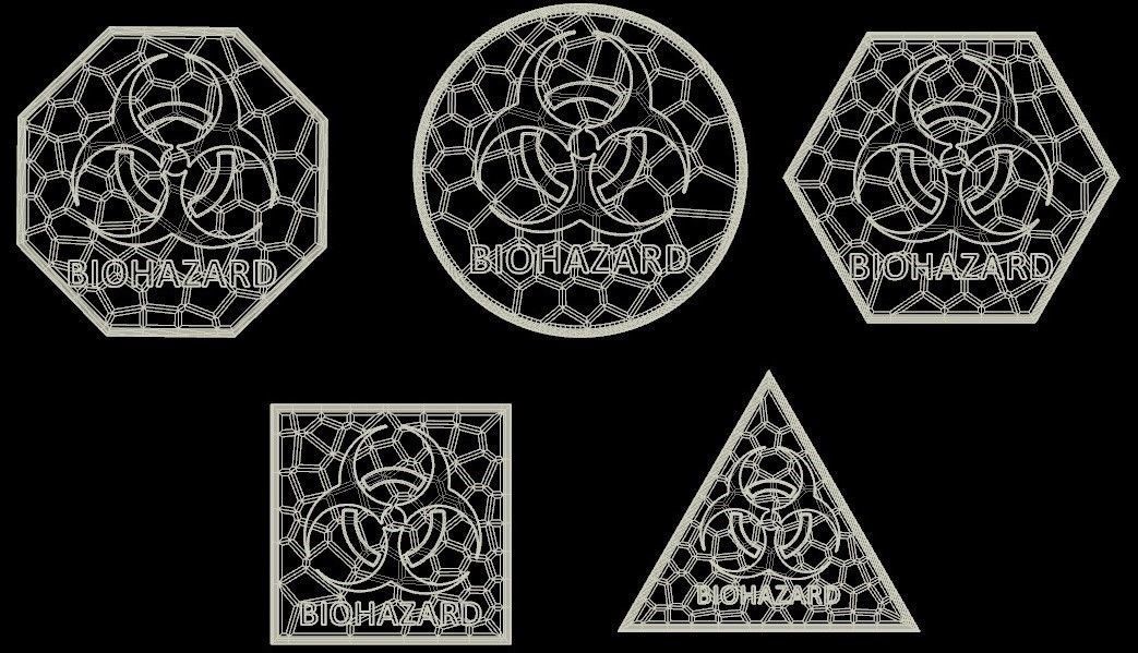 Biohazard Warning Signs 3D model 3D printable | CGTrader
