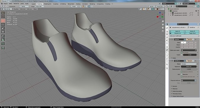 Shoes pair of on computer screen 3D model | CGTrader