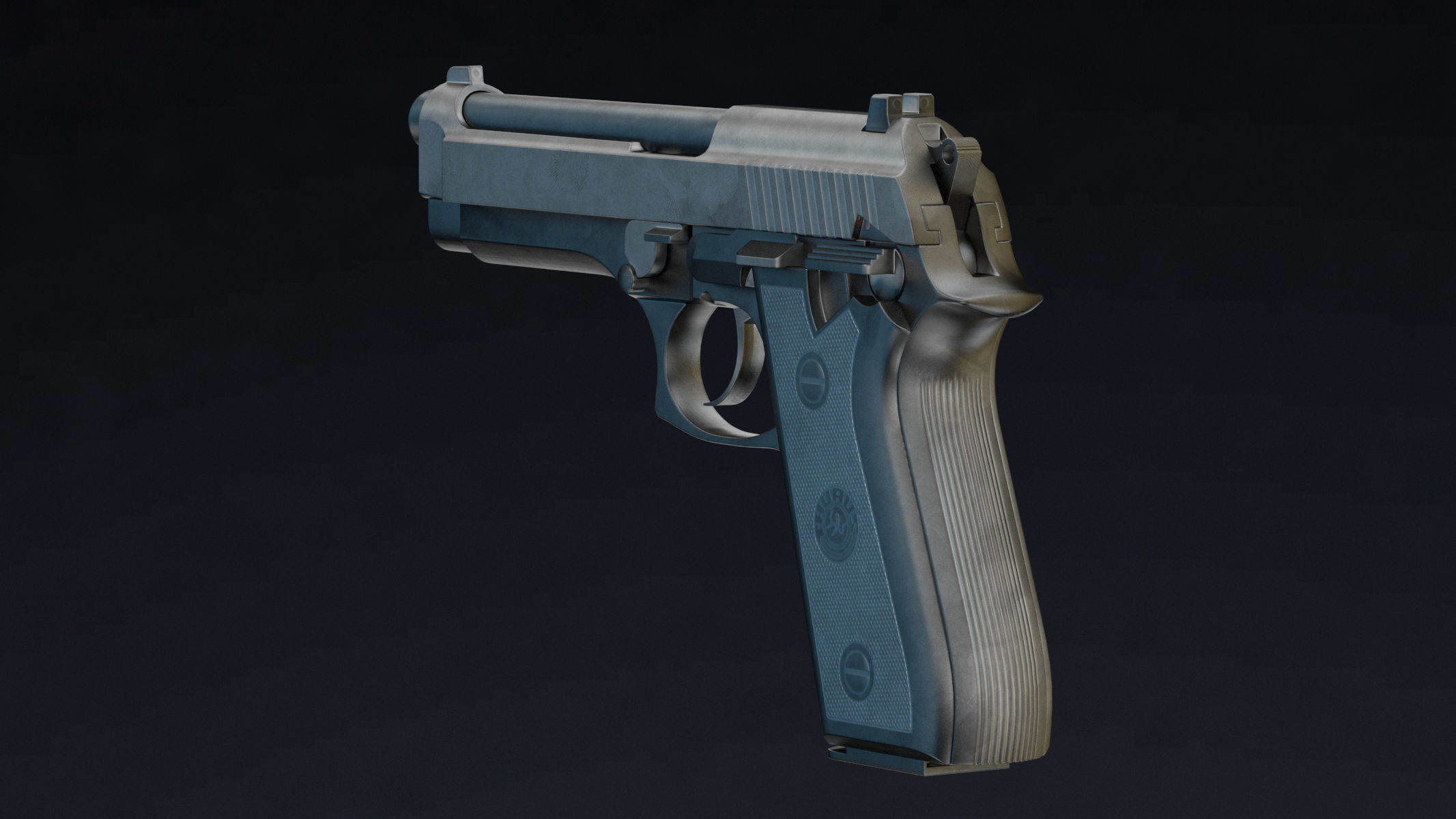 3D model Taurus PT92 Low Poly VR / AR / low-poly | CGTrader