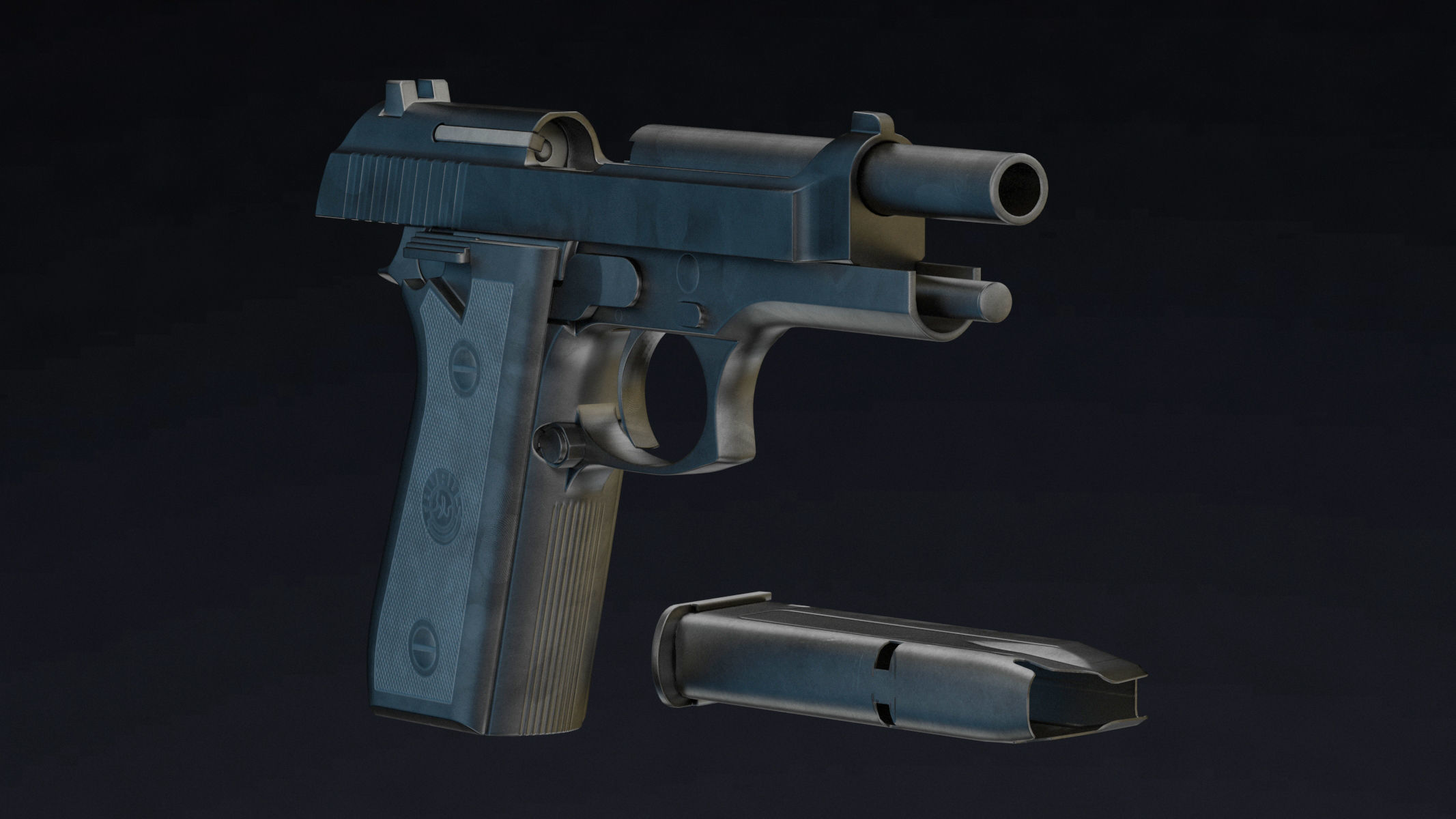 3D model Taurus PT92 Low Poly VR / AR / low-poly | CGTrader