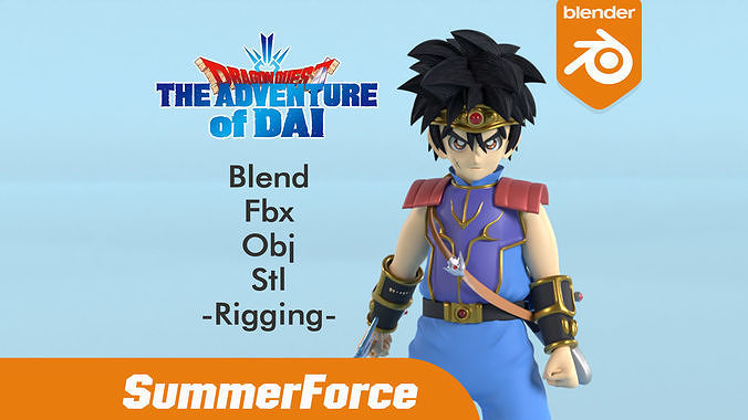 Dai Dragon Quest The Adventure of Dai 3D Model 3D model rigged | CGTrader