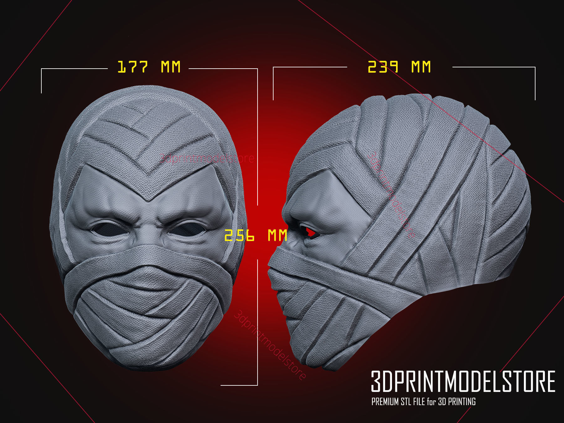 Moon Knight Mask - Marvel Cosplay Helmet 3D model 3D printable | CGTrader