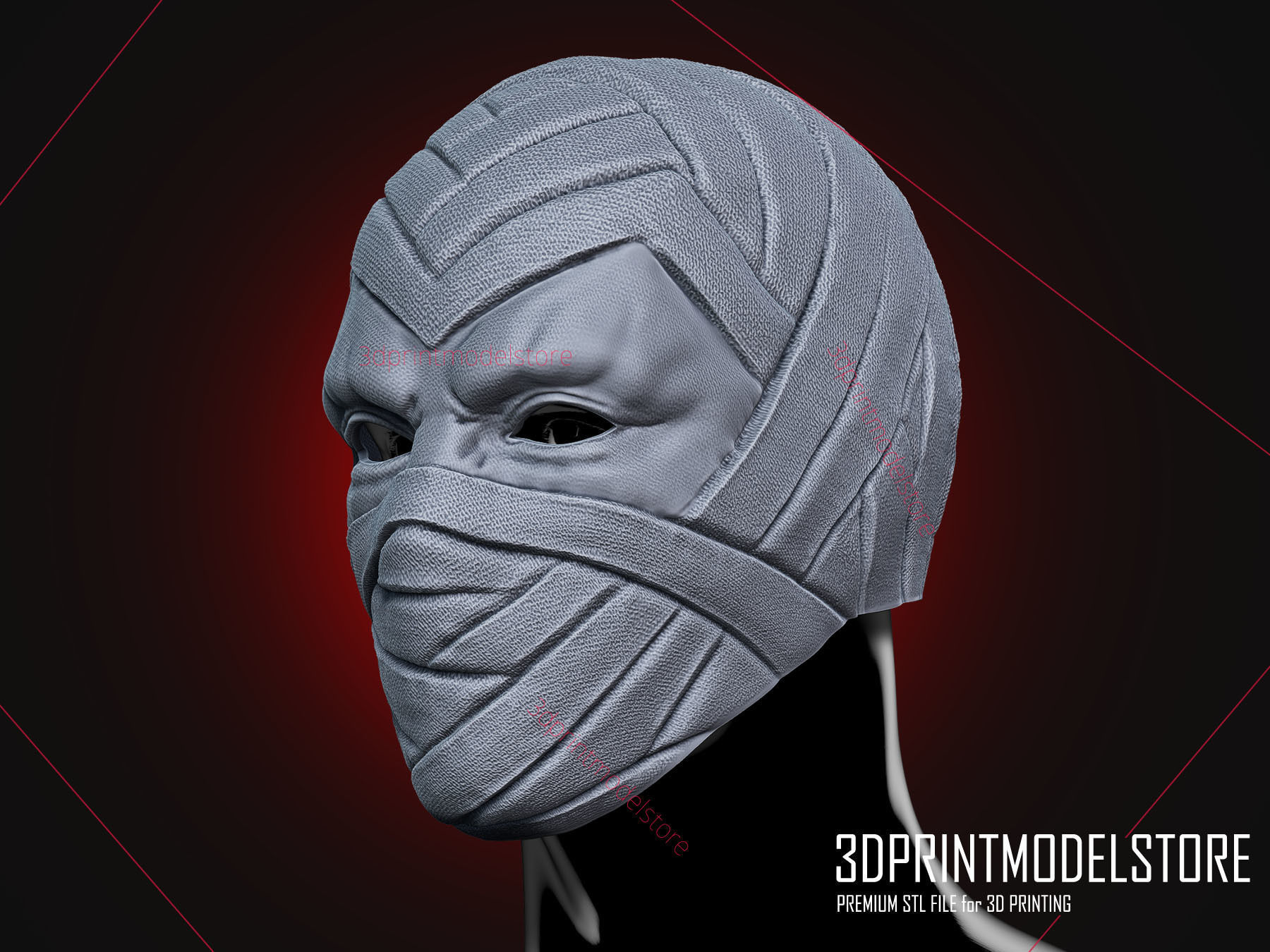 Moon Knight Mask - Marvel Cosplay Helmet 3D model 3D printable | CGTrader