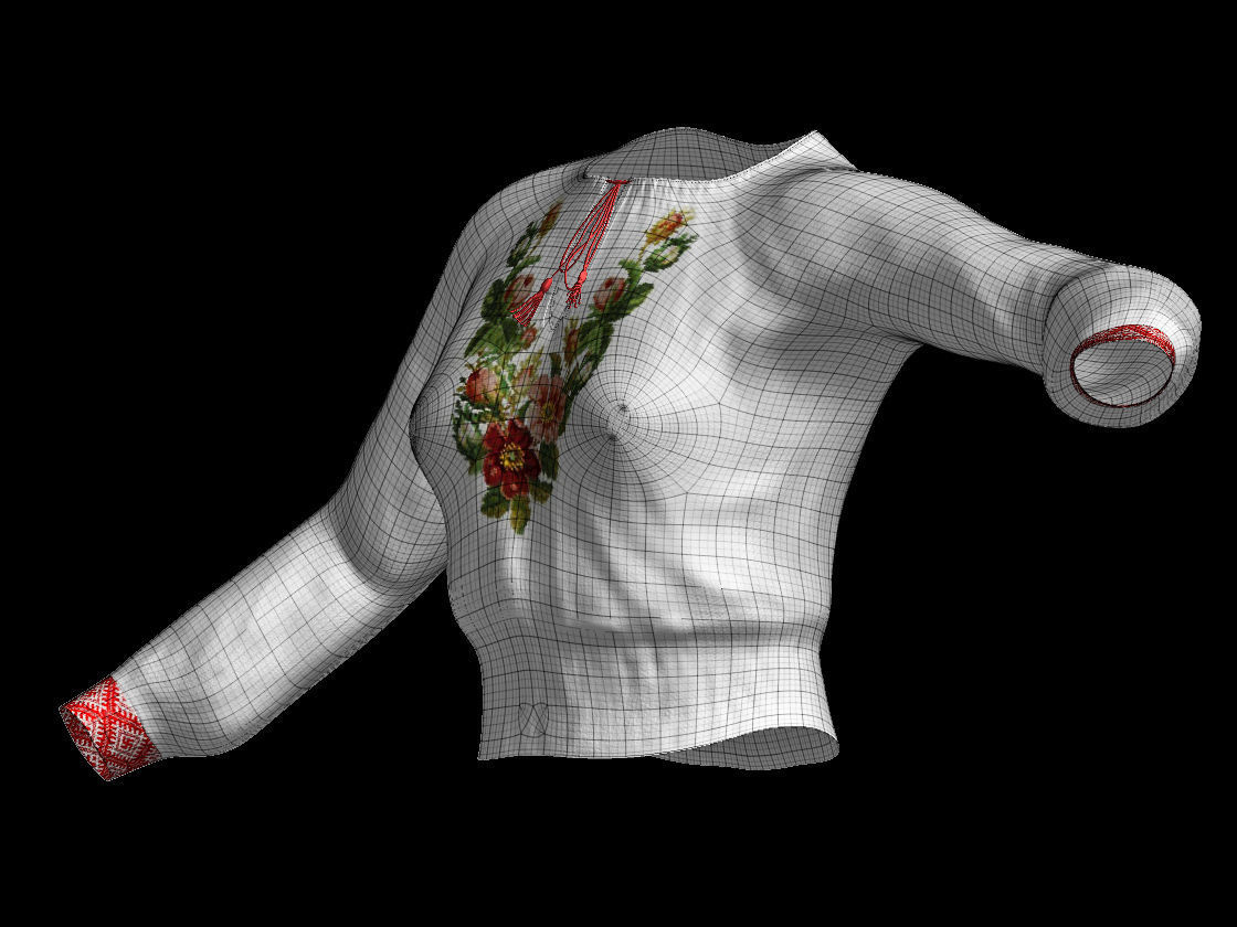 3D model Ethno clothes Vyshyvanka VR / AR / low-poly | CGTrader