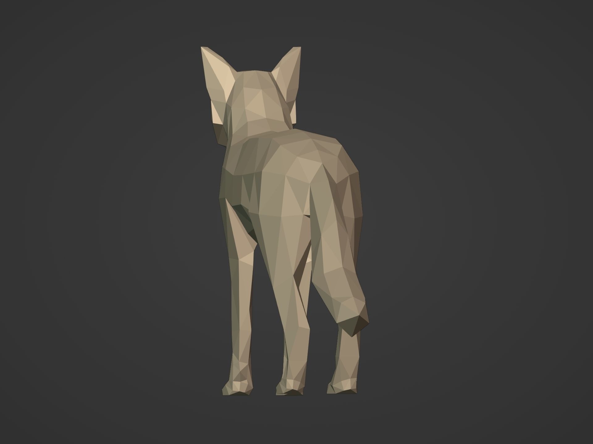 3D model LowPoly Fox Figurine -- Ready for 3D Printing VR / AR / low ...