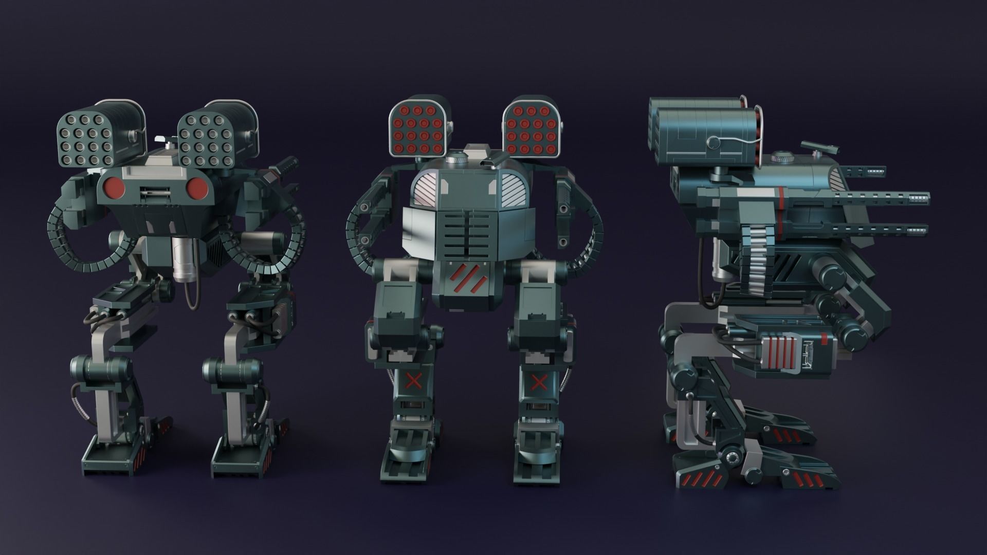 Assault robot model 3D model | CGTrader