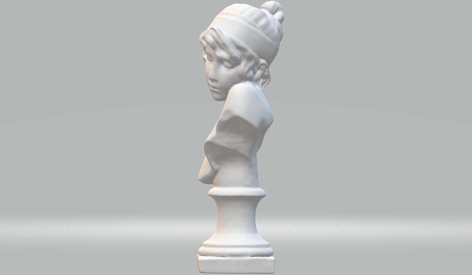 Sad Lady Face statue 3dm stl obj 3D model 3D printable | CGTrader
