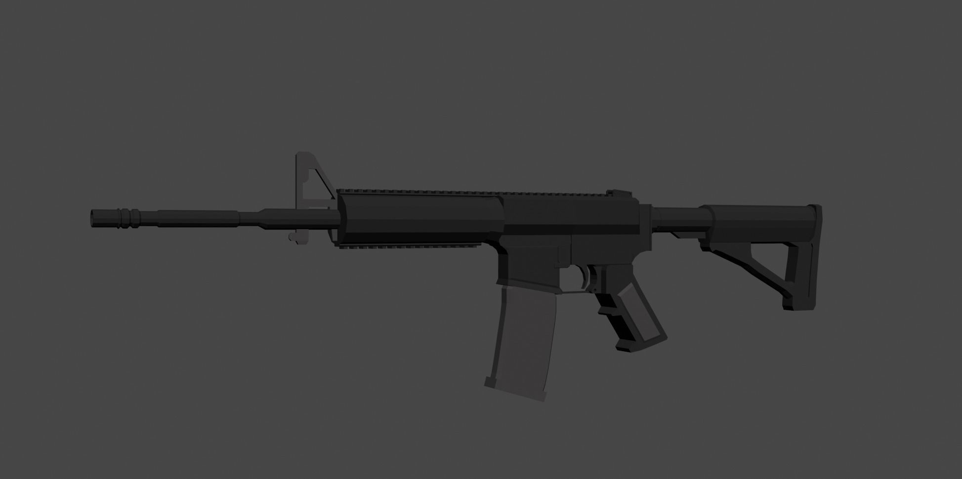 3D model Low poly M4 Carbine rife VR / AR / low-poly | CGTrader