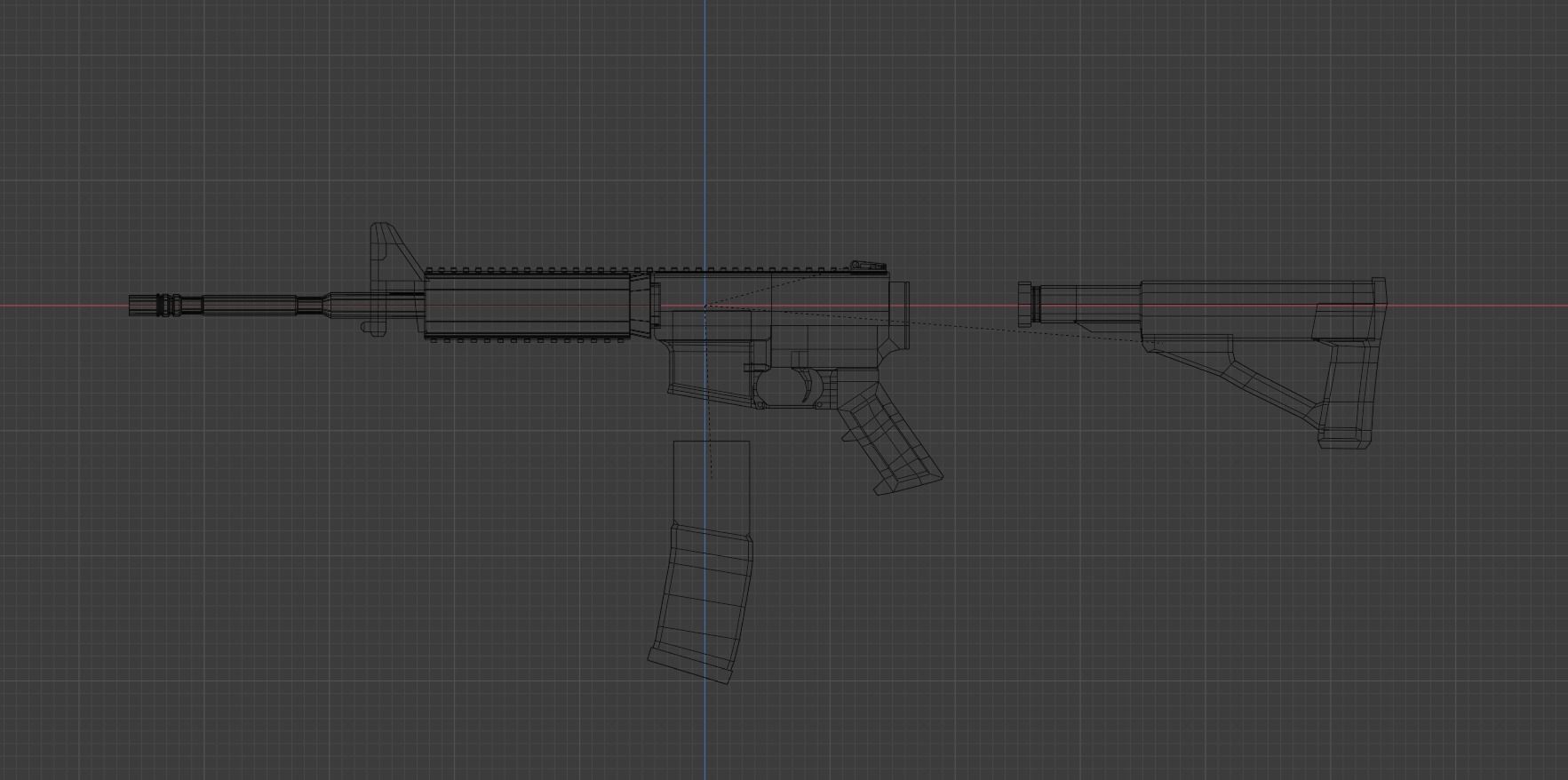 3D model Low poly M4 Carbine rife VR / AR / low-poly | CGTrader