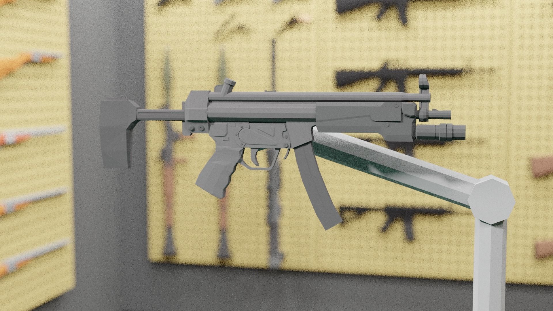 3D model Low poly mp5 rifle VR / AR / low-poly | CGTrader