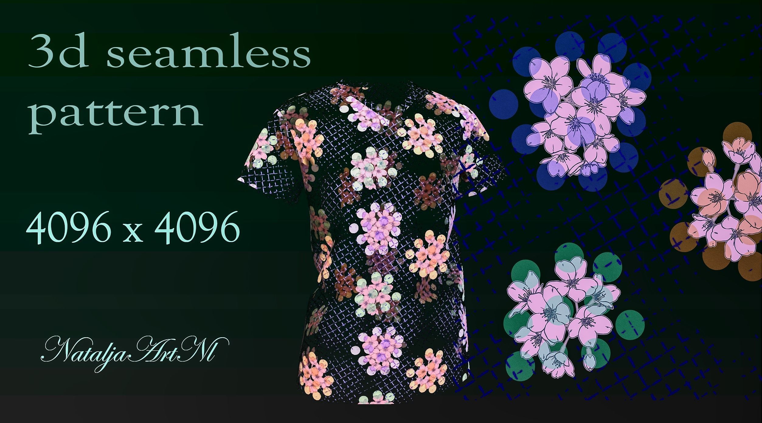 Charry flowers PBR seamless texture Texture | CGTrader