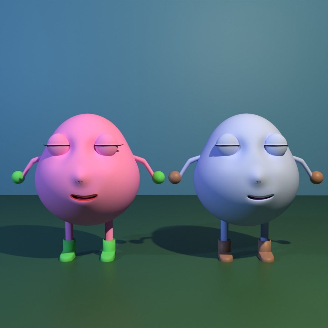 3D model Egg people male female VR / AR / low-poly | CGTrader