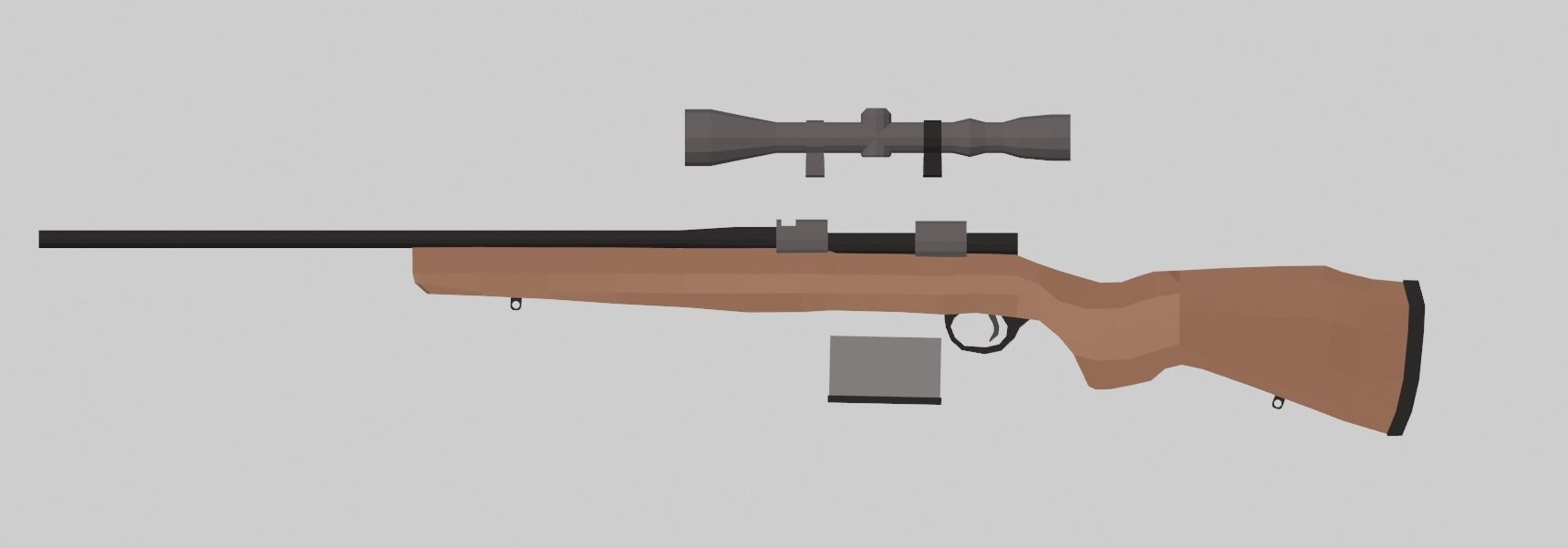 3D model Low poly Mossberg Sniper VR / AR / low-poly | CGTrader