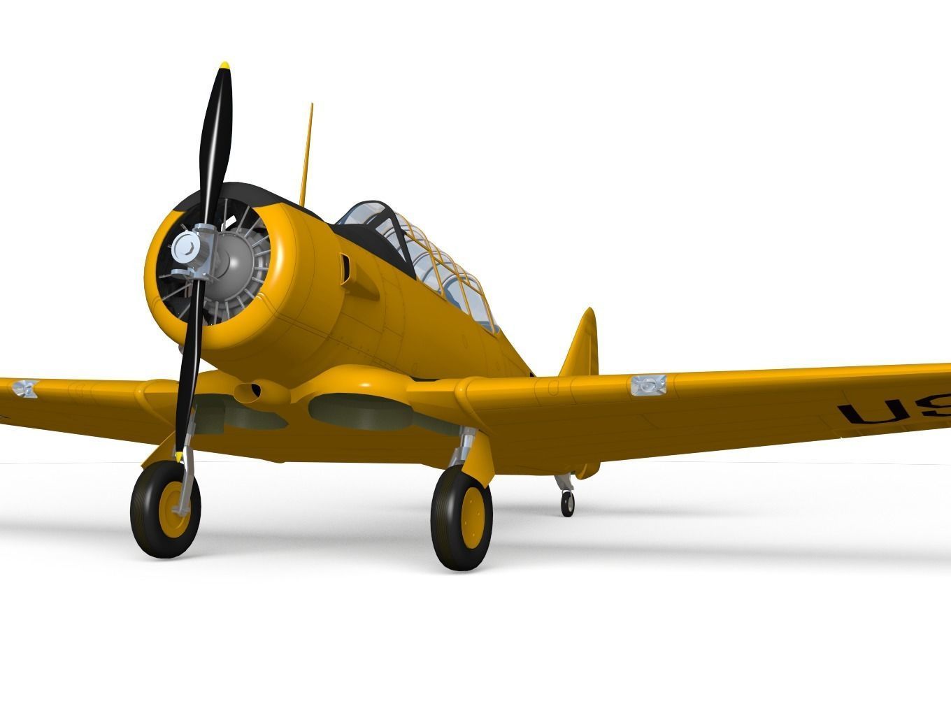 T-6 texan 3D model | CGTrader