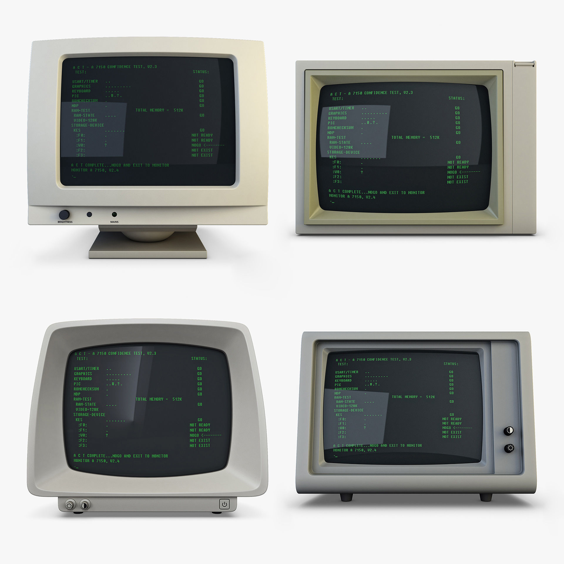 Retro Monitor Collection volume 1 3D model | CGTrader