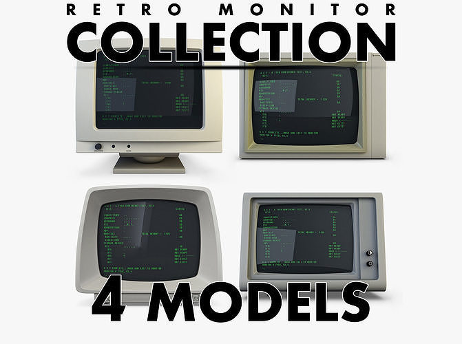 Retro Monitor Collection volume 1 3D model | CGTrader