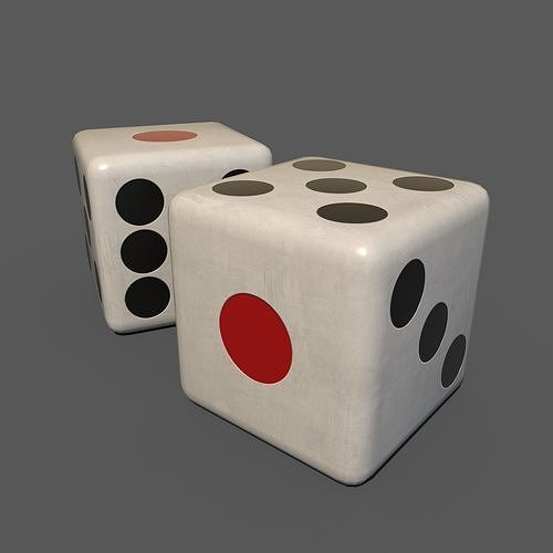 3D model Dice Low-poly two VR / AR / low-poly | CGTrader